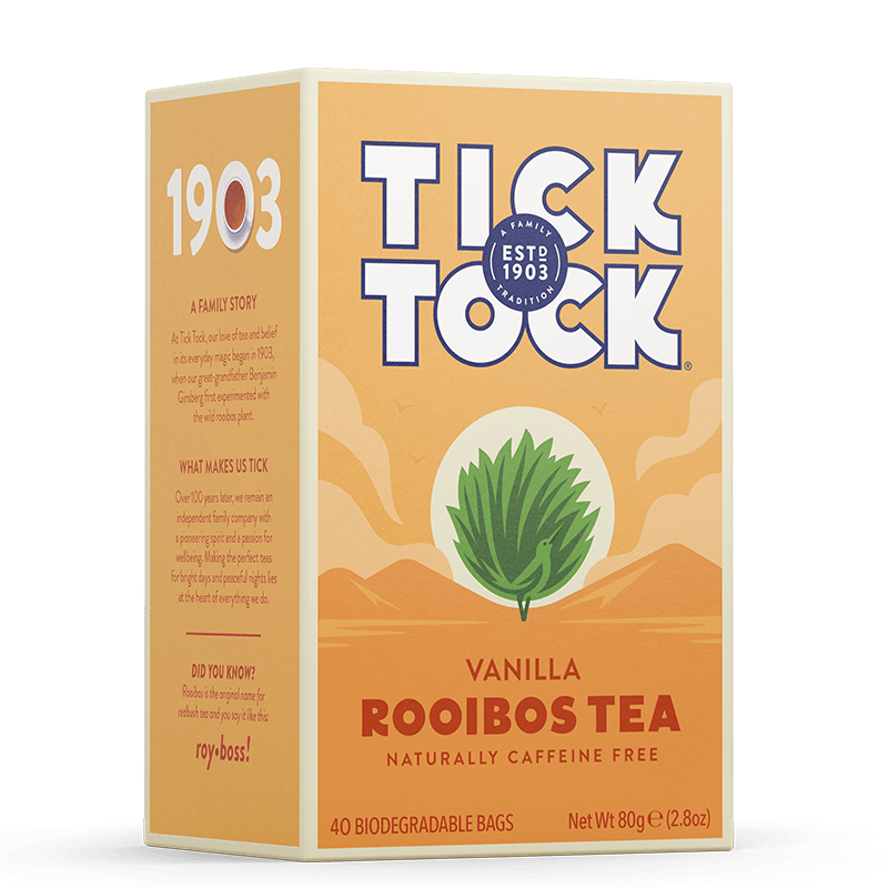 Vanilla Rooibos (Redbush) Tea - Tick Tock
